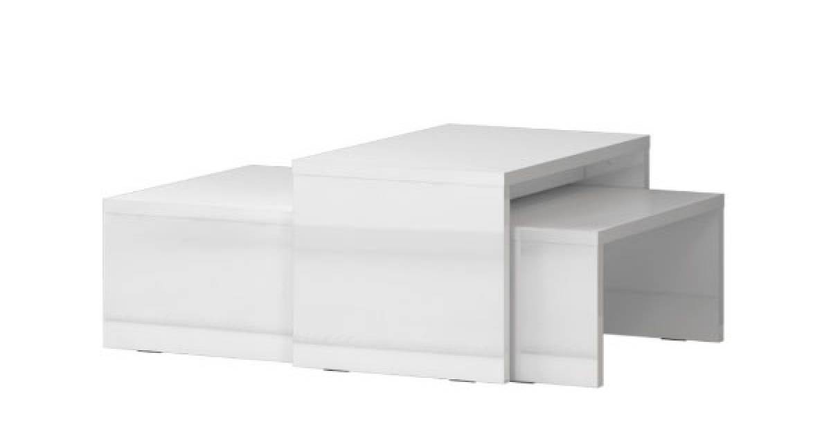 Masuta PIANO WHITE din PAL Egger alb lucios 102x60xH28cm | Möbelhaus ...