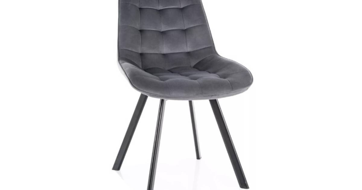 Scaun tapitat MONTI VELVET rotativ, catifea grey 51x60xH88cm, picioare ...