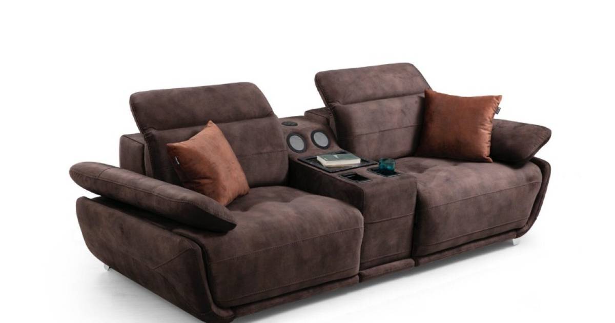 Canapea cu dublu recliner TV si sound system TREND | Möbelhaus ...