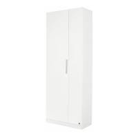 Dulap cu 2 usi cu balamale MINOSA 69x197x41cm alb alpin, maner aluminiu ...