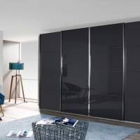 Dulap SYNCRONO 316x230x62cm gri metalic/ sticla basalt | Möbelhaus ...