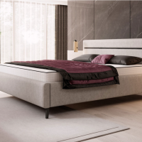 Pat tapitat cu somiera si spatiu pentru depozitare VUELTA (140x200cm ...